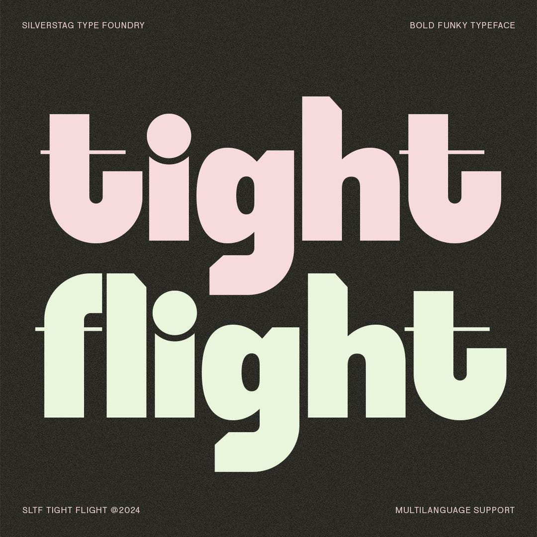 SLTF Tight Flight - Bold Funky Font - Etsy