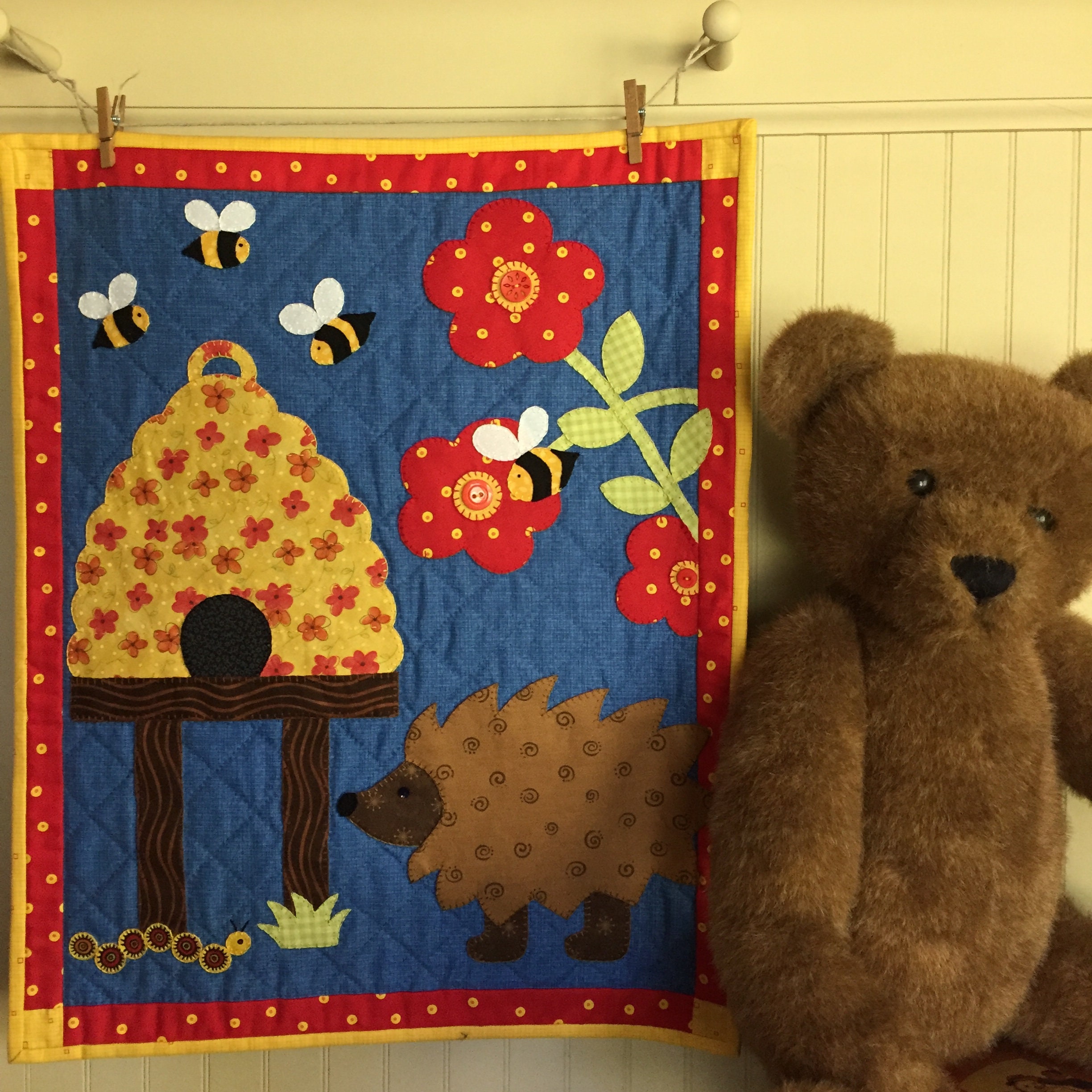 Bee Happy Applique Mini Quilt Pattern - Etsy