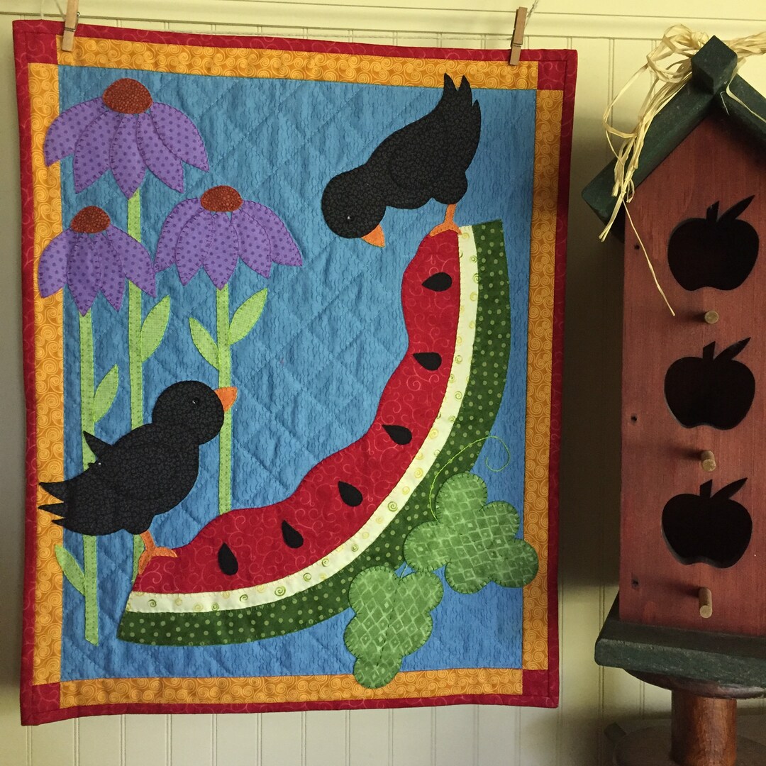 In the Summertime Applique Mini Quilt Pattern - Etsy