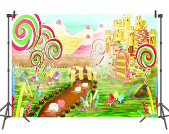 Candyland backdrop | Etsy
