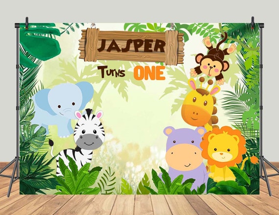 Jungle Theme Photography Backdrop Custom Newborn Baby Shower | Etsy