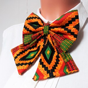 Womens Bow Tie 023 Ladies Bow Brooch African Print Kente Cloth Ankara ...