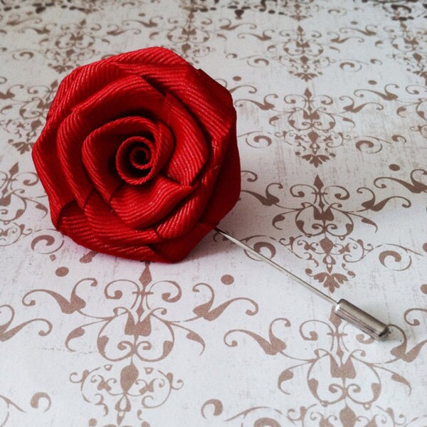 Red Lapel Flower - Etsy