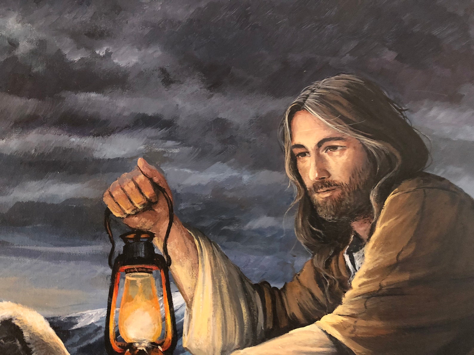 Jesus Christ Art Print The rescue Painting of Jesus Christ | Etsy