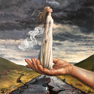 Original Art the Hand of God Christian Art Acrylic Painting on Canvas ...