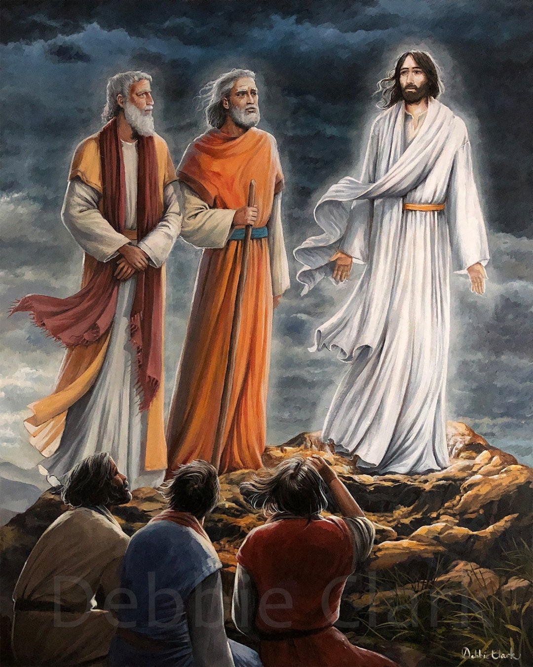 Original Art - the Transfiguration - Christian Painting on Stretched ...