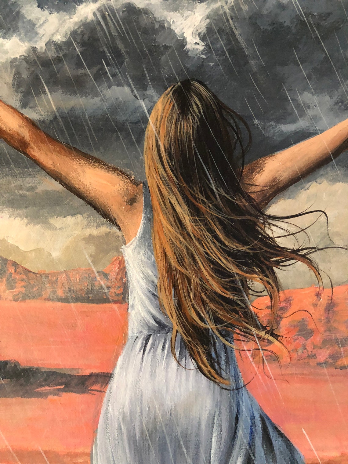 Joyful Spirit Giclée Print – Woman in Rain, Limited Edition Christian ...