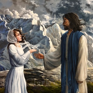 Original Art - the Righteous Right Hand - Painting of Jesus - Etsy