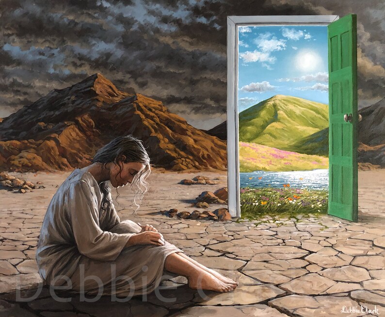 Original Art - the Door to Life - Acrylic Painting on Stretched Canvas ...