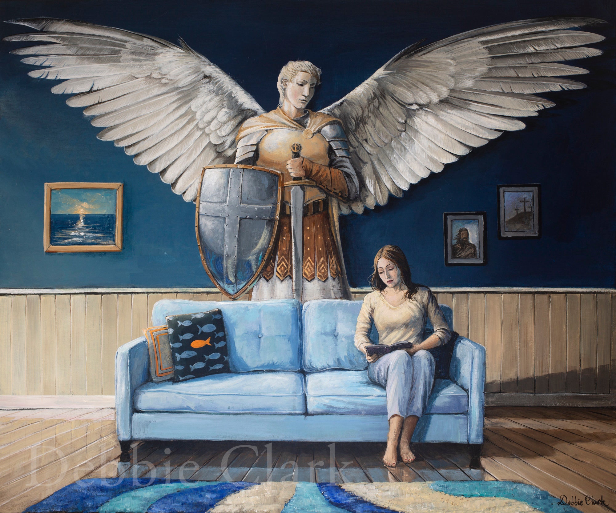 Heavenly Protection Giclee Art Print Christian Art - Etsy UK