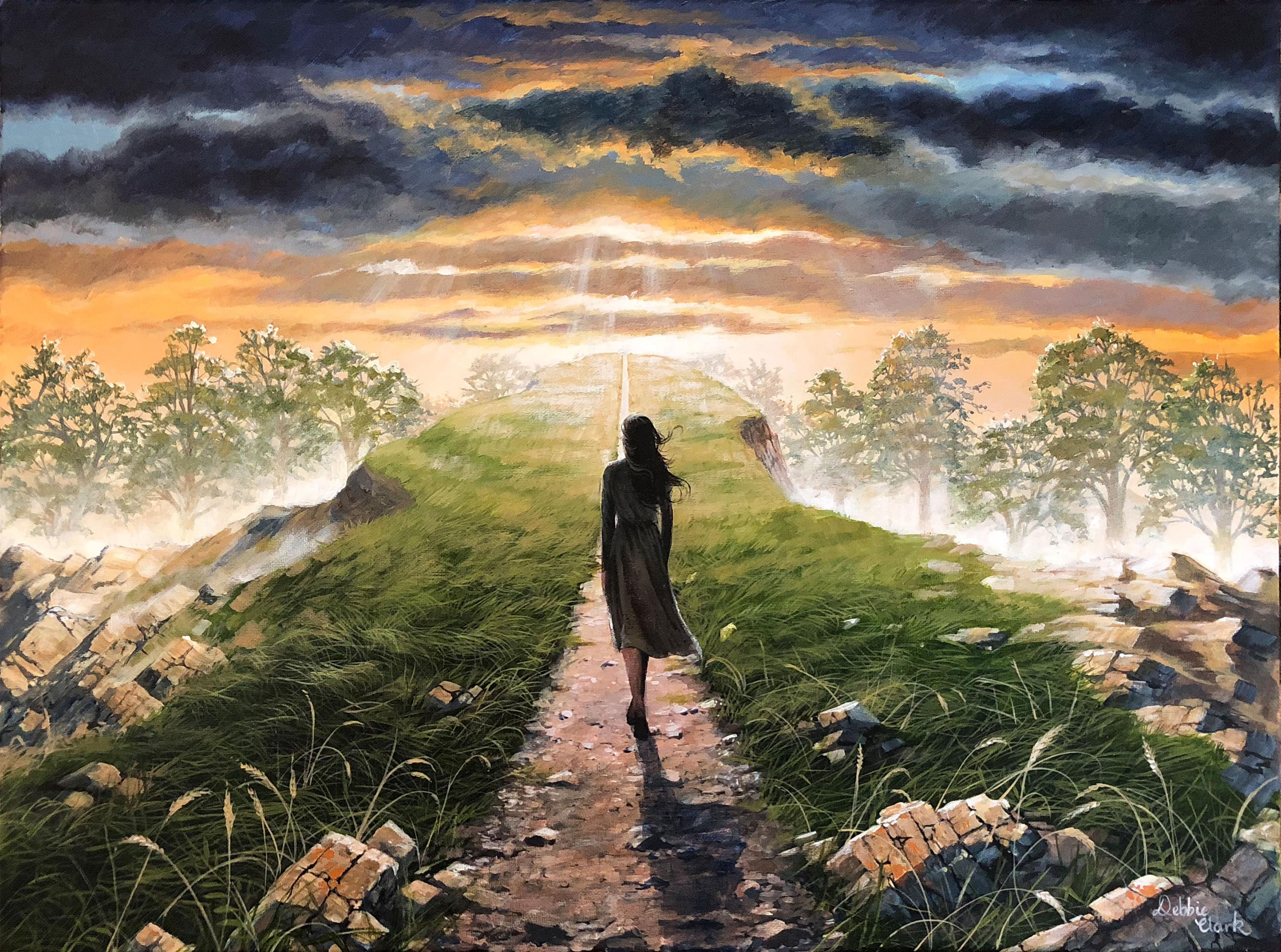 The Narrow Path Art Print Painting by Christian Artist - Etsy UK