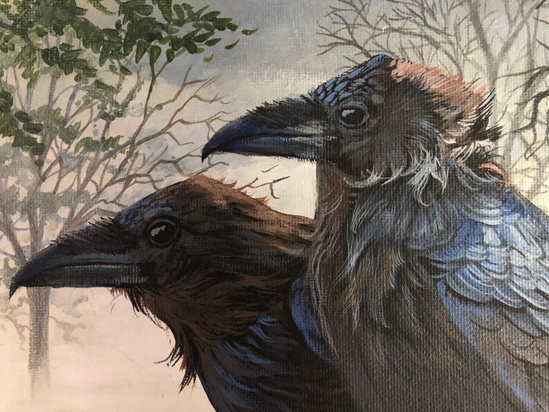 Robin and Ravens Art Print Limited Edition Art Print on A2 - Etsy