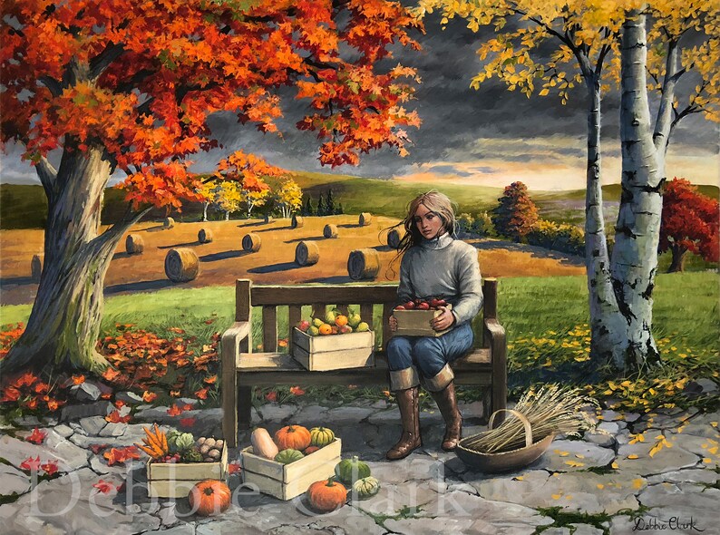 Original Art the Harvest Original Acrylic Painting on - Etsy