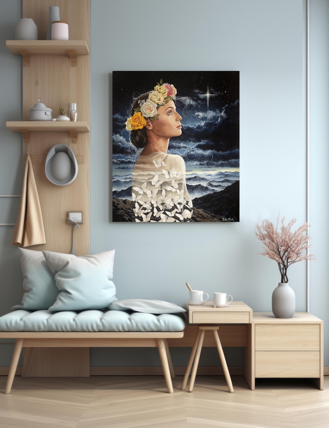 Hand Painted Original Art - the Transformed Bride - Surreal Woman ...