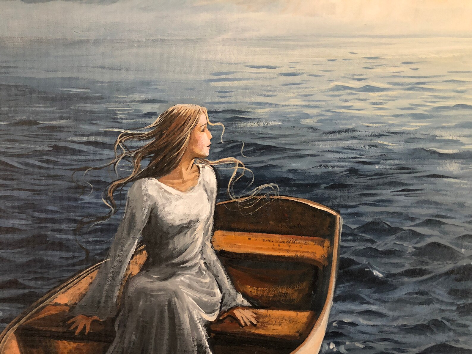 Original Art Lost at Sea Christian Art Acrylic Painting | Etsy