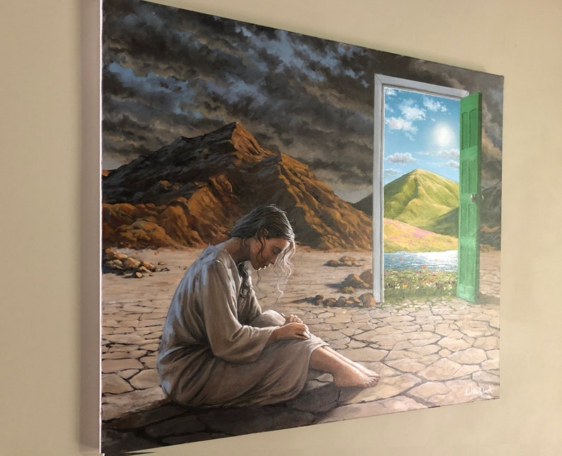 Original Art - the Door to Life - Acrylic Painting on Stretched Canvas ...