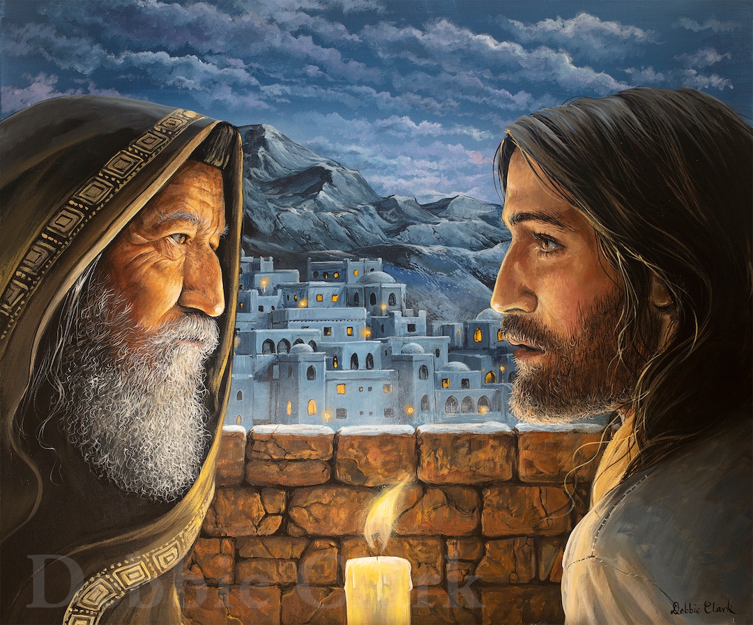 Jesus and Nicodemus- Limited Edition Giclee Art Print - Christian Art ...