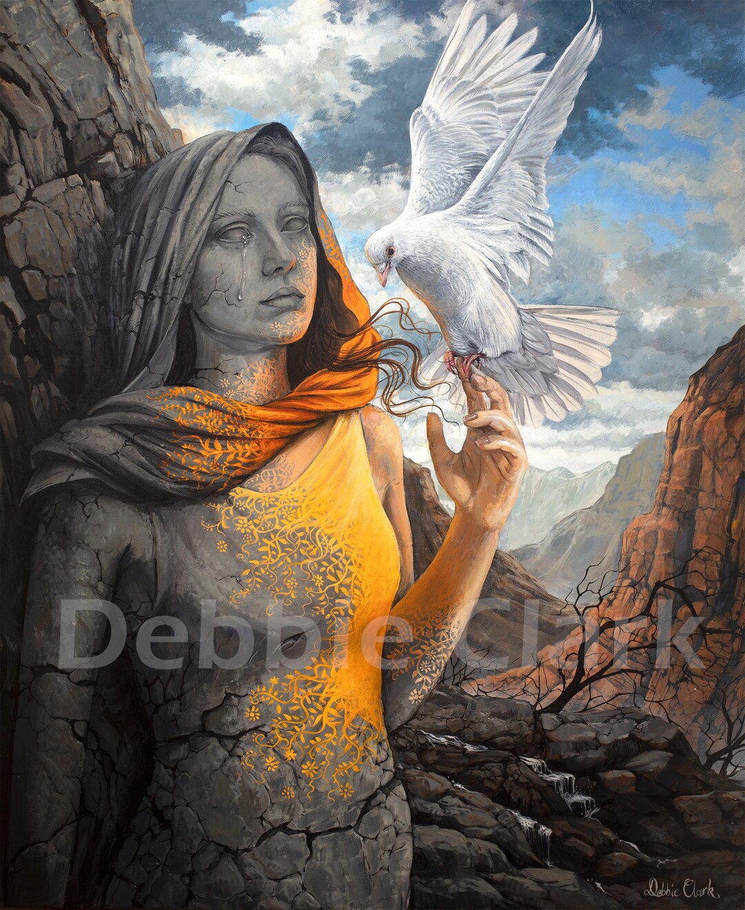 Giclee Art Print on A3 - Forgiven, Spiritual Wall Art by Christian ...