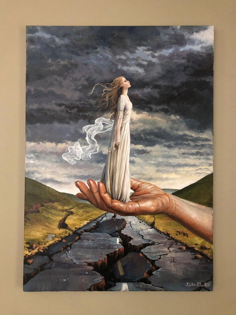 Original Art the Hand of God Christian Art Acrylic | Etsy