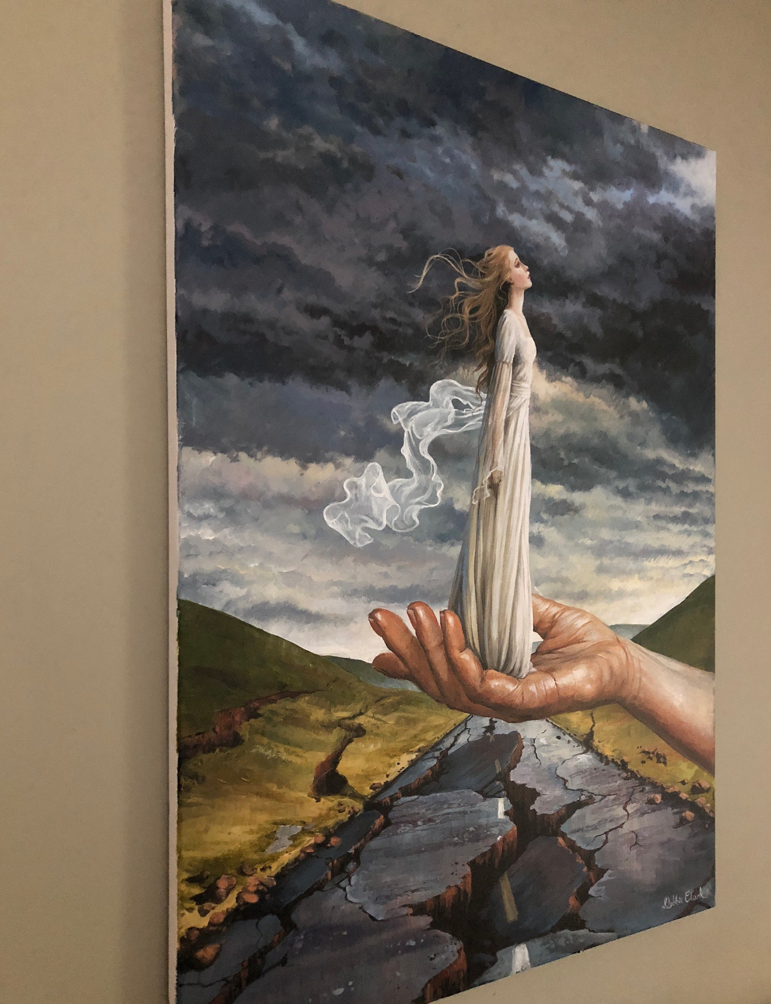 Original Art the Hand of God Christian Art Acrylic | Etsy