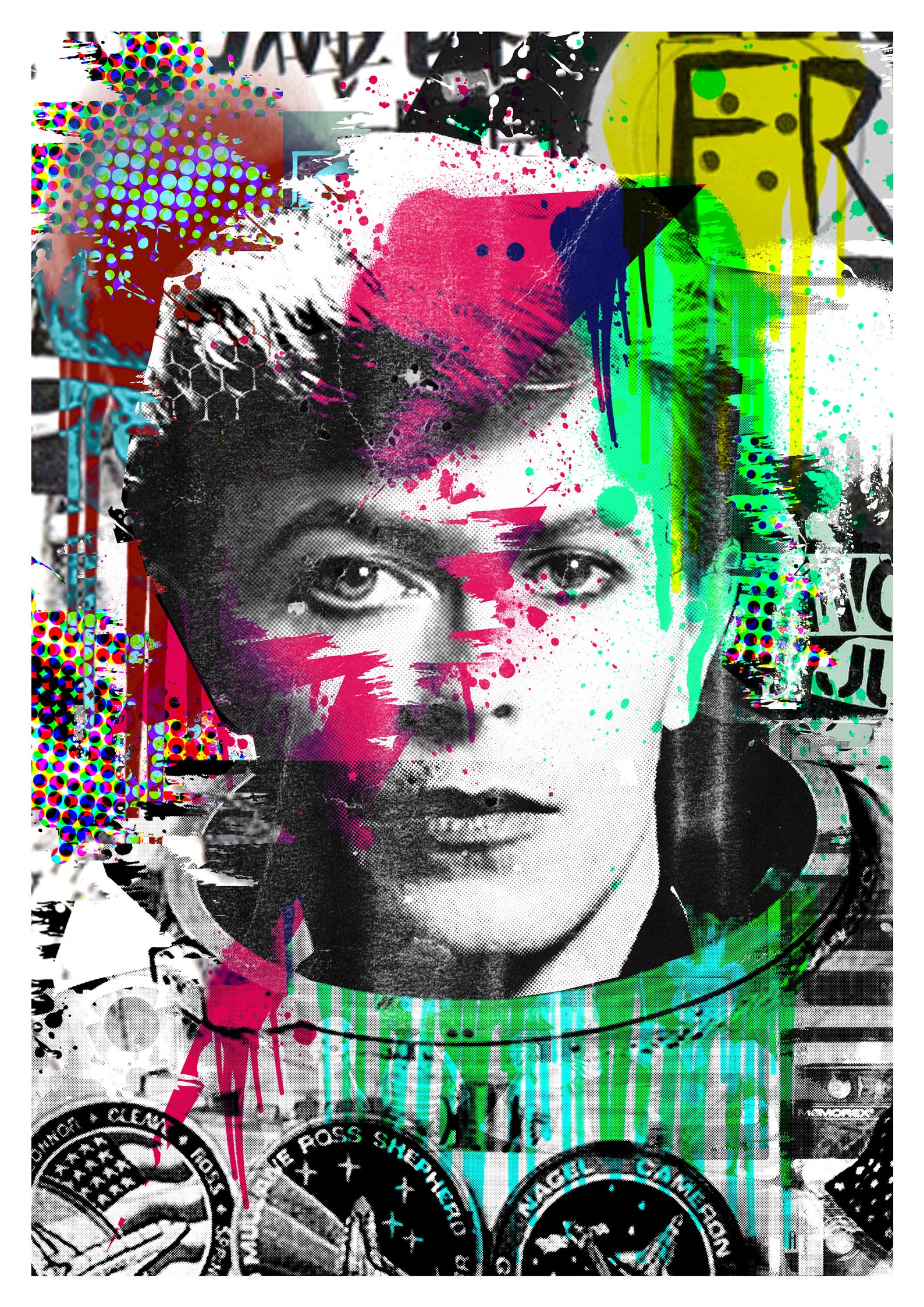 David Bowie Digital Art Print David Bowie Poster - Etsy
