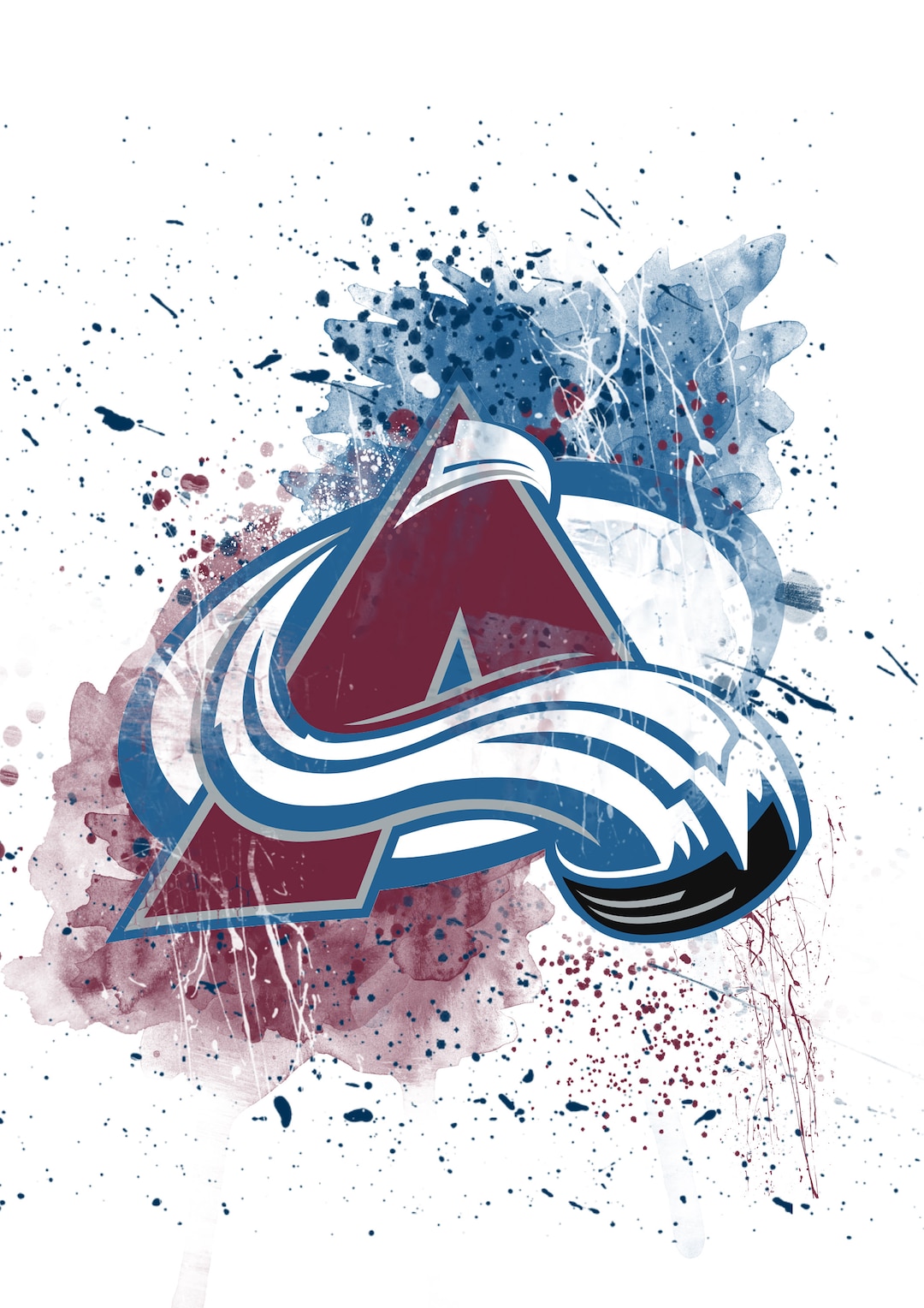 Colorado Avalanche Art Print, Logo, NHL, Ice Hockey, Digital Art Print ...