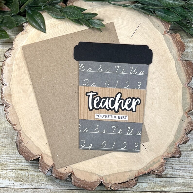 Coffee Cup Gift Card Holder for Teacher Thank You Card - Etsy