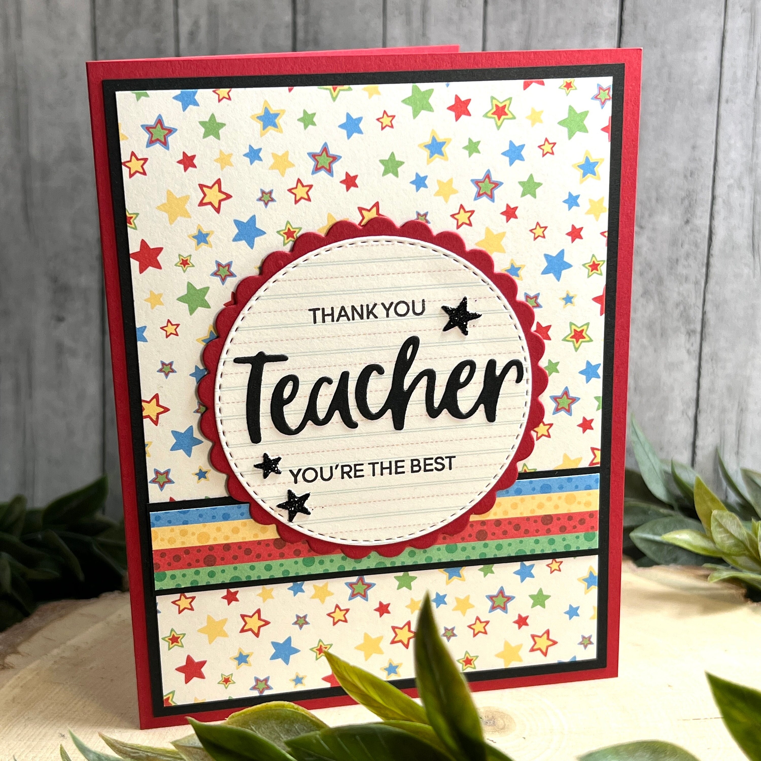 Handmade Teacher Thank You Card, Blank Inside, Teacher Appreciation ...