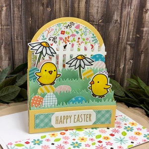 3D Easter Card With Colorful Eggs, Chicks and Daisies, Cute Handmade ...
