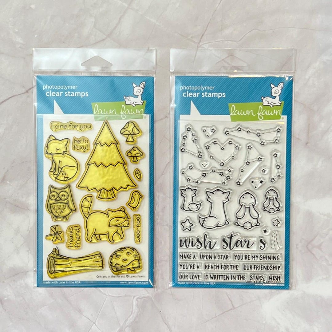 STAMP SETS Lawn Fawn Critters in the Forest, Upon a Star, New, Used ...