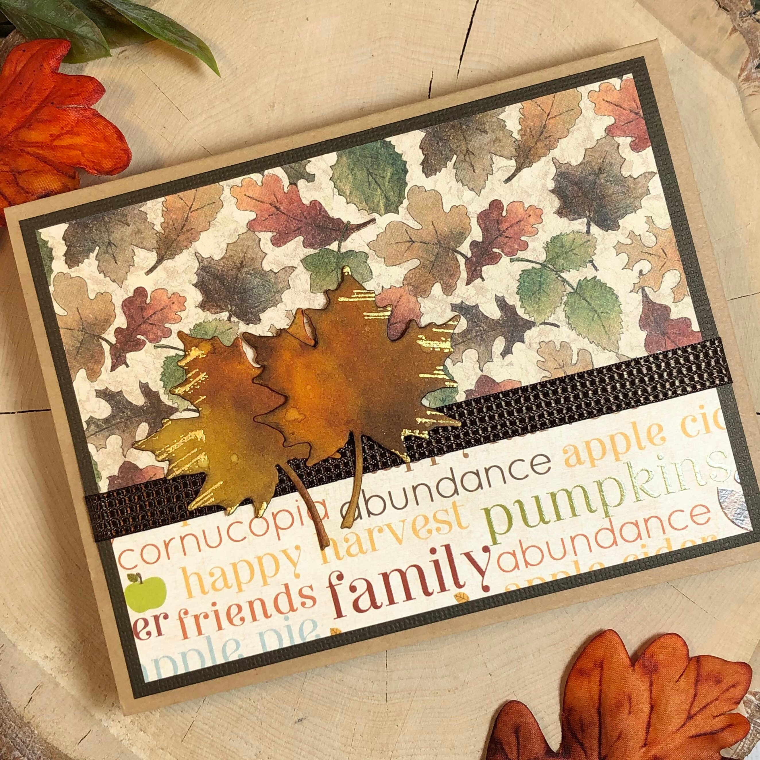 Handmade Any Occasion Cards With Fall Leaves Thinking of You - Etsy