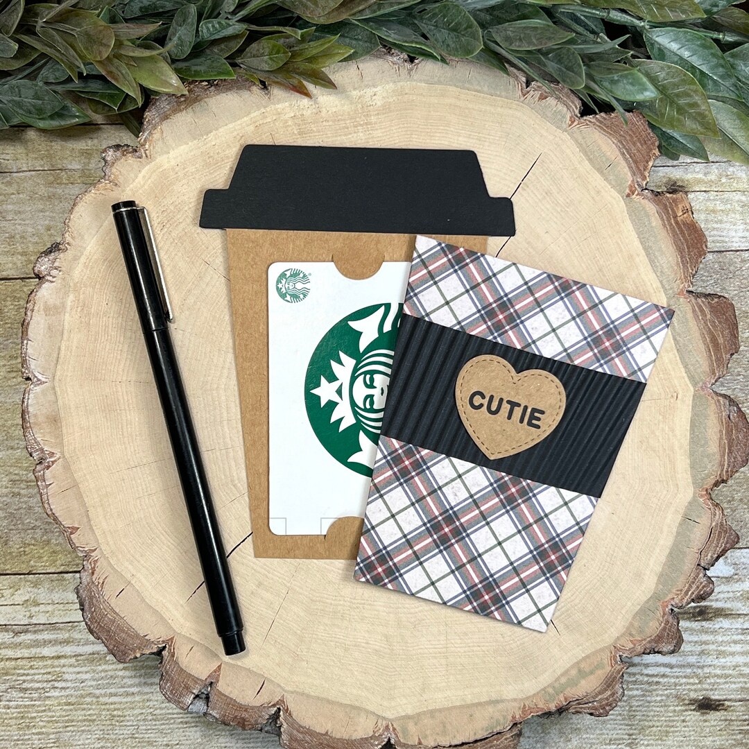 Coffee Cup Gift Card Holder: Handmade Plaid Valentine - Etsy