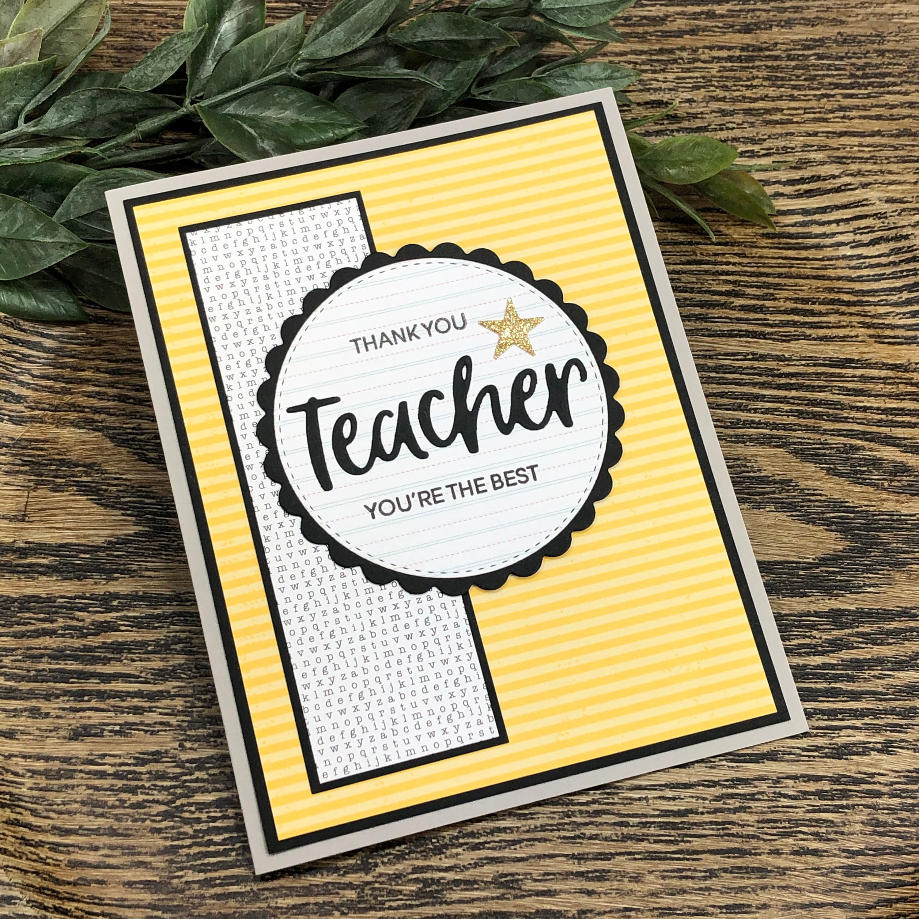 Handmade Teacher Card Blank Inside Thank You Teacher Youre | Etsy