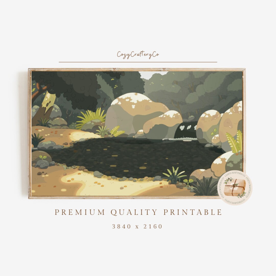 Bluey Scenery Art Print Nature Pond Digital Download, Bluey Decor ...