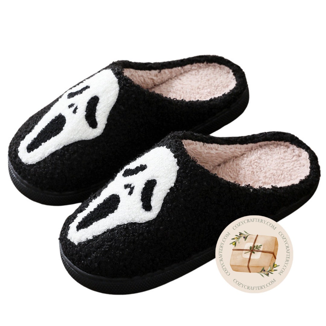Halloween Ghost Face Slippers Scream Movie Horror Ghost Face Woman ...