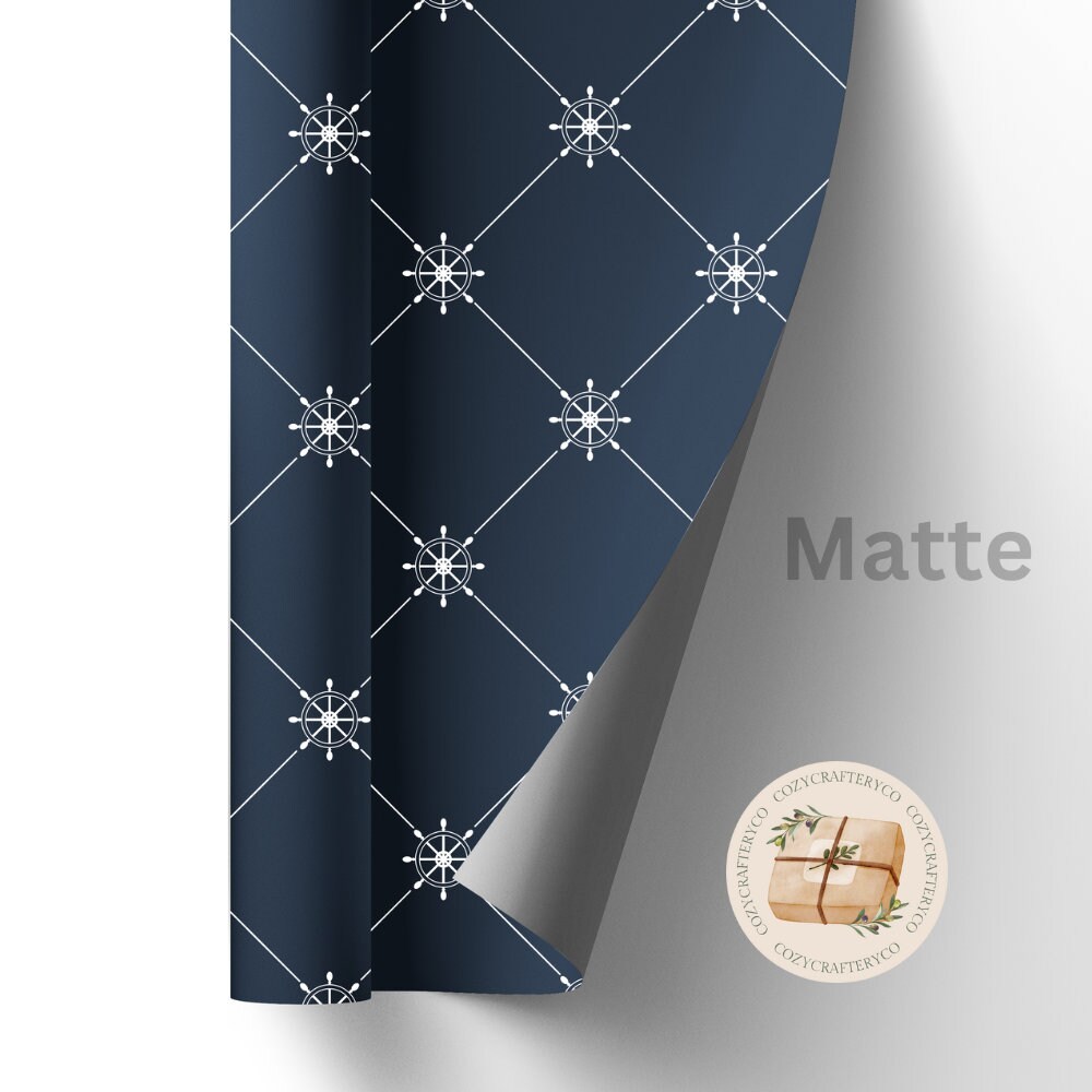 Elegant Sailor Gift Wrapping Paper Rolls eco Classy Yacht Boating ...