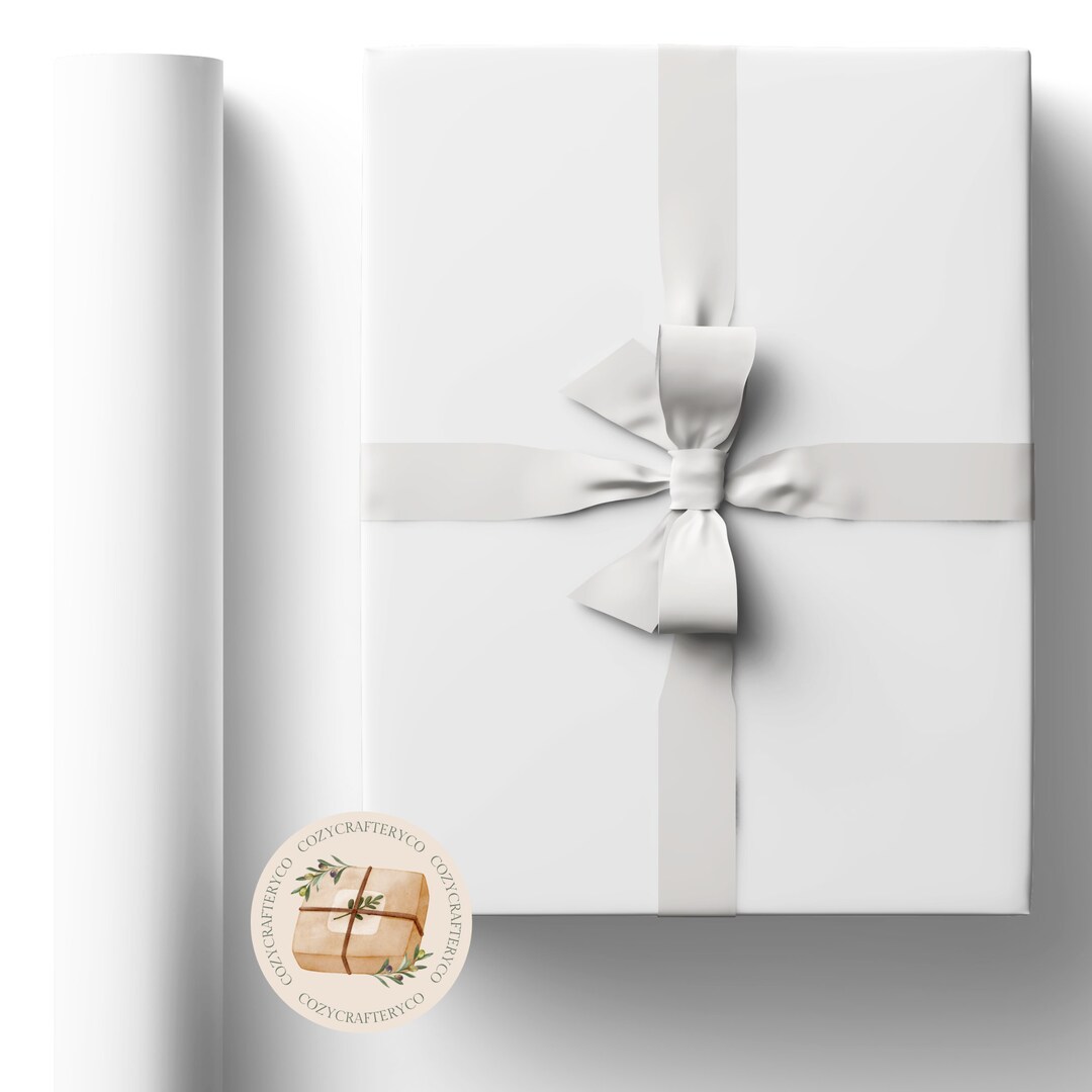 White Gift Wrapping Paper Rolls eco Holiday Recycled Sheets Gift Wraps ...