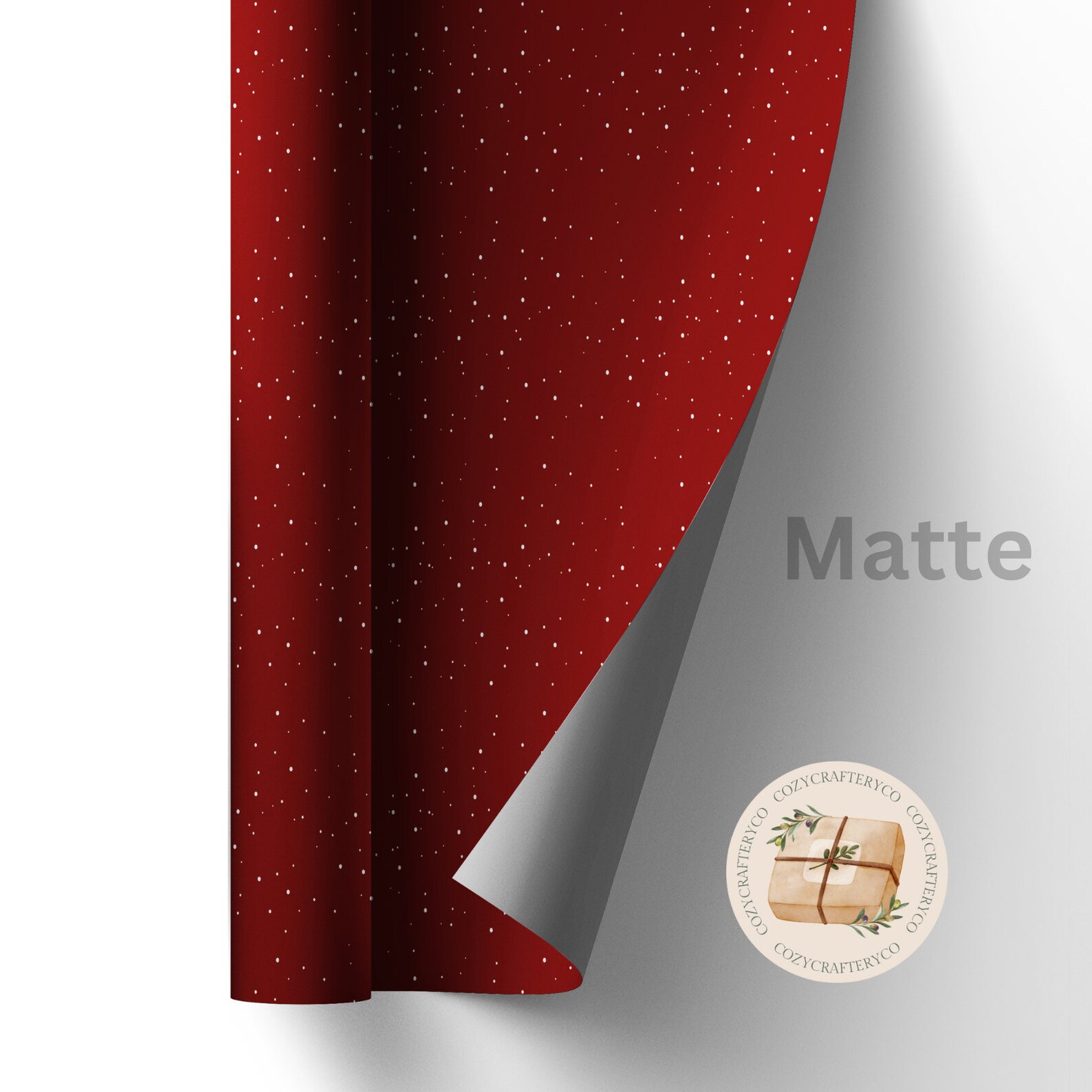 Minimal Red and White Dots Gift Wrapping Paper Rolls (eco Christmas ...