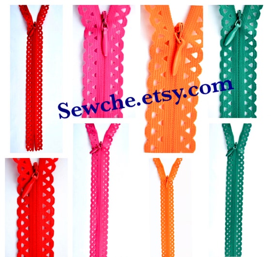 Invisible Pattern Zips Various Colours Available Cremallera | Etsy