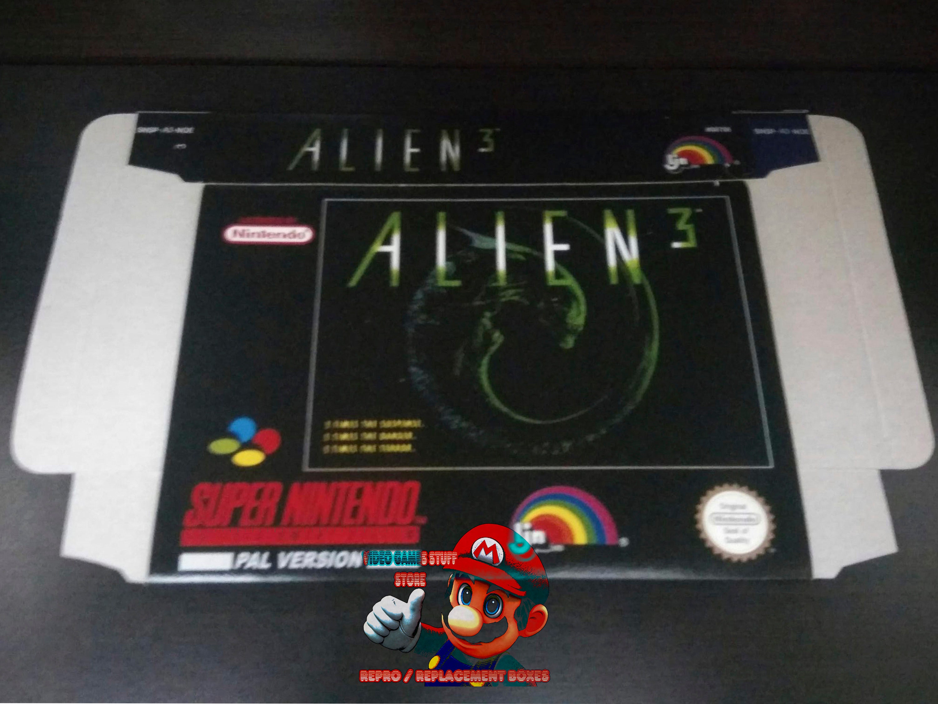 Alien 3 SNES / Super NES Repro Box / Replacement Box Pal | Etsy