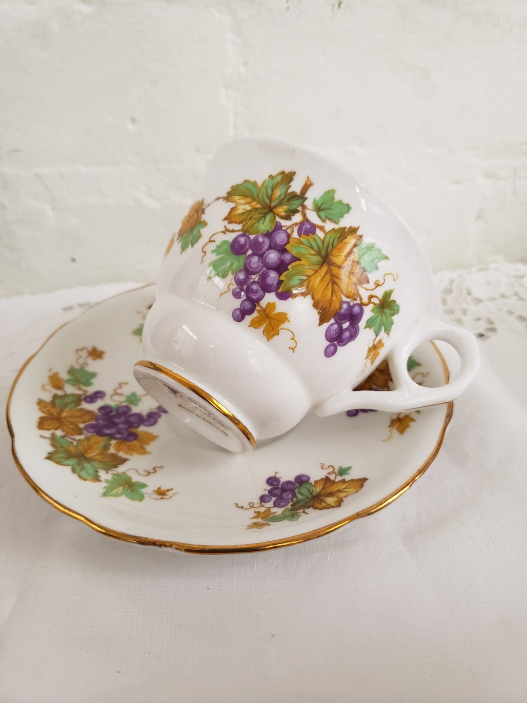 Royal Stafford Oregon Grape Tea Cup and Saucer - Etsy