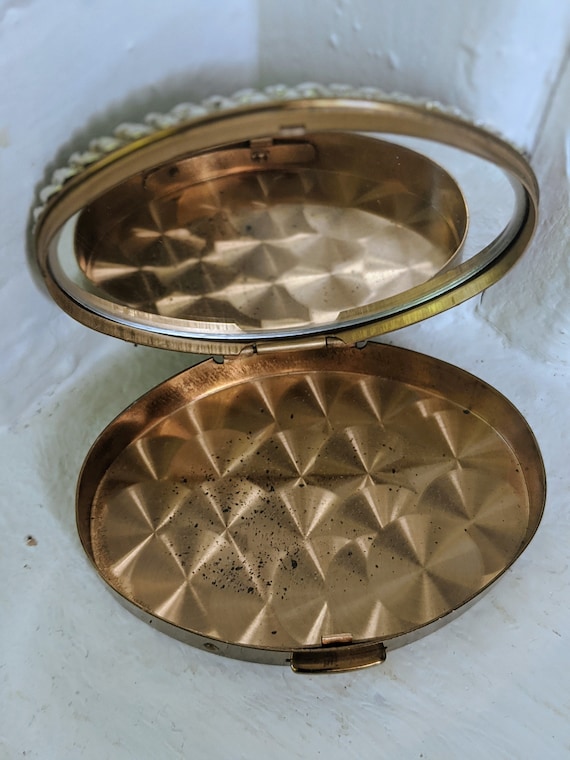 Compact Beaded Mirror Vintage Mirror Vintage Compact … - Gem