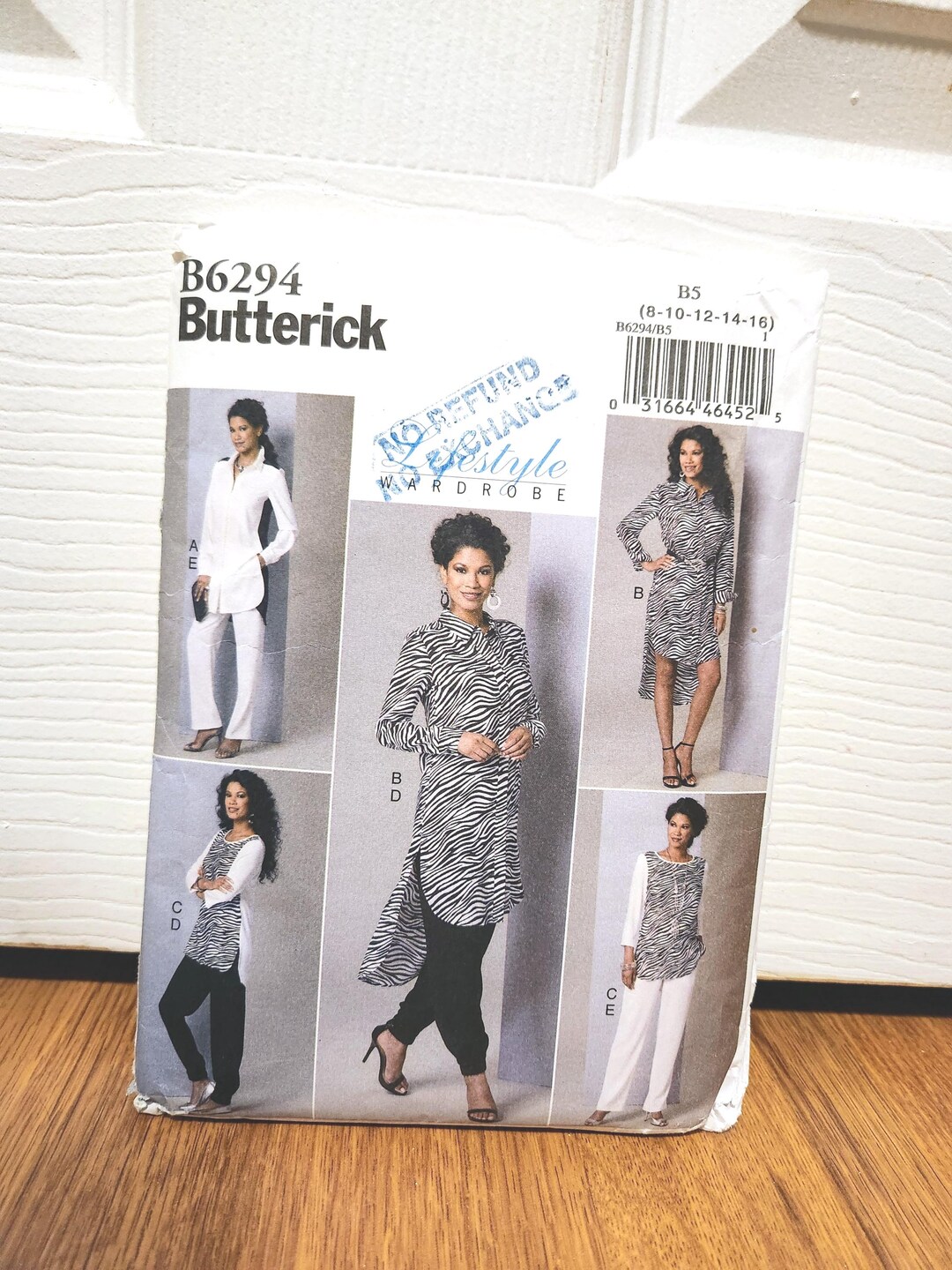 Butterick Tunic Sewing Pattern B6294: Size 8-16, Loose Fit - Etsy