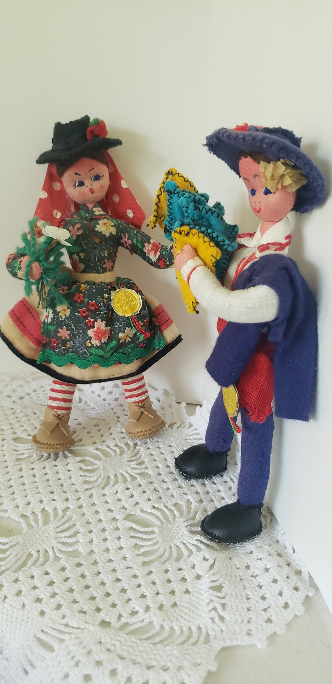 Maria Helena Dolls: Vintage Portugal Folk Art Display Dolls - Etsy