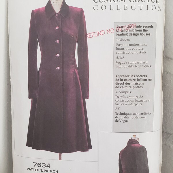 Lined Coat Pattern - Etsy