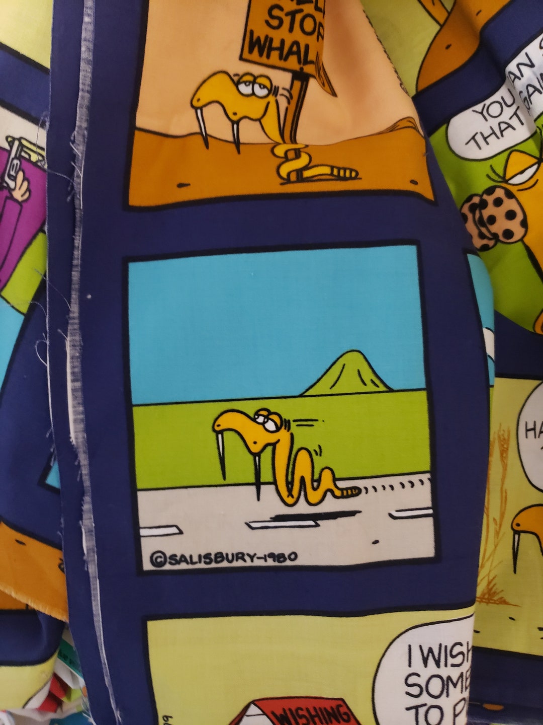 Cartoon Fabric for Kids Room Salisbury 1980 Vintage Fabric for ...