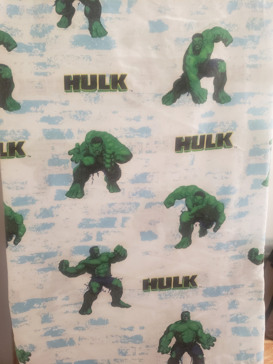Vintage Double Flat Sheet Incredible Hulk Bed Sheet Marvel Comic Bed ...