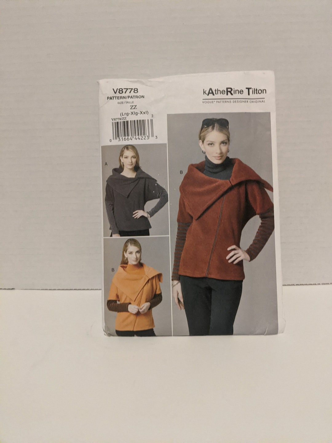 Vogue 8778 Top & Jacket Sewing Pattern: Katherine Tilton Design, UNCUT ...
