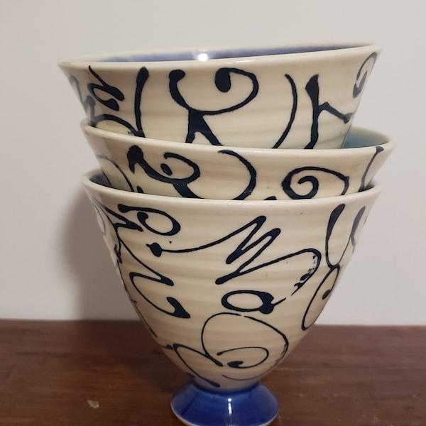 Swirl Hand Painted Bowls - Etsy