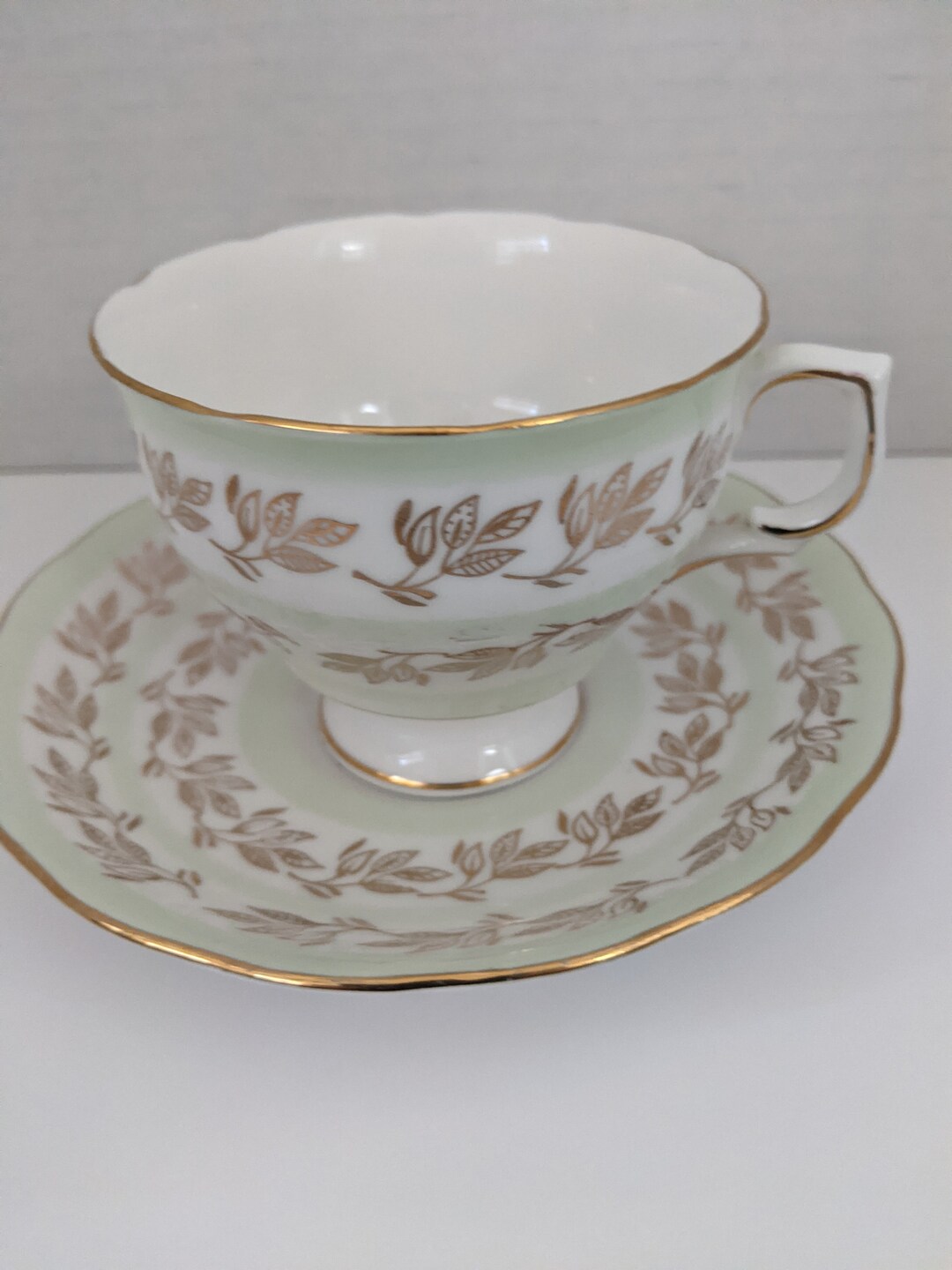 Pale Green and White Colclough Delicate Light Green Tea Set - Etsy UK